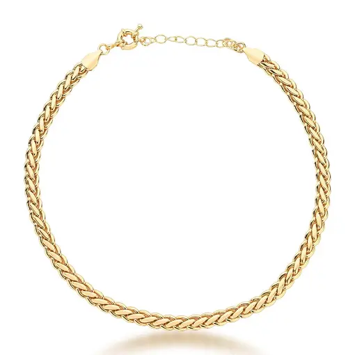 CHOKER EM ELO PALMEIRINHA E FECHO BOIA